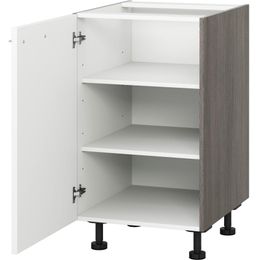 Unterschrank KOCHSTATION, B:50cm H:75cm T:56cm, weiß, Küche, Schränke, "KS-Trea U50", mit zwei Einlegeböden, Breite 50 cm, Höhe 75 cm