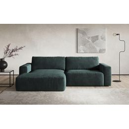 Ecksofa COTTA, B:288cm, grün, 88% Polyester, 12% Polyamid, Wohnzimmer, Sofas, "Lasso L-Form, XL-Sofa"