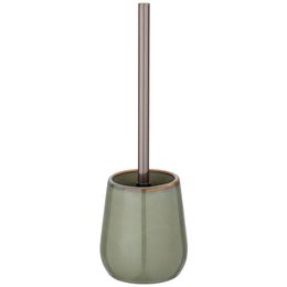 WC-Garnitur Wenko, H:40cm L:10,5cm, gr&uuml;n, Keramik, Reinigungsb&uuml;rsten, "Sirmione", B&uuml;rstenhalter, Keramik