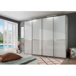 Schwebet&uuml;renschrank Wiemann, B:300cm H:236cm T:67cm, wei&szlig;, Schr&auml;nke, "Shanghai, Made in Germany", mit praktischer Panorama-T&uuml;r und edler Glasfront,