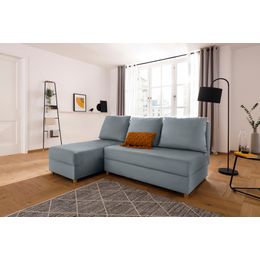 Ecksofa Inosign, B:197cm H:90cm T:145cm, grün, Struktur fein (100% Polyester);Luxus-Microfaser weich (100% Polyester);Samtoptik (100% Polyester),