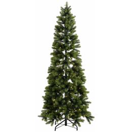 CREATIV DECO Künstlicher Weihnachtsbaum "Weihnachtsdeko, künstlicher Christbaum, Tannenbaum", H: 210cm bis, grün, Weihnachtsbäume, in schlanker Form,