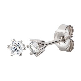OROLINO Damen Paar Ohrstecker "Gold 750 mit 2x Brillant zus. 0,25 ct.", one-size, 0,25 SI = kleine Einschl&uuml;sse, Gold, wei&szlig;, Gold, Ohrringe