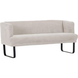 Küchensofa GUTMANN FACTORY, B:190cm H:83cm T:70cm, weiß, 88% POLYESTER 12% NYLON, Sofas, Breite 190 cm, Metallfüße