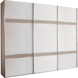 Schwebet&uuml;renschrank Wiemann, B:278,9cm H:217cm T:67cm, wei&szlig;, Schr&auml;nke, "Rialto", hochwertige Glasfront mit Querriegeln