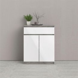 Kommode Inosign, B:80,2cm H:100,4cm T:40cm, wei&szlig;, Spanplatte, Schlafzimmer, Sideboards, "Naia", abgerundete Schubladenkanten auf Metallgleiter,