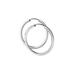 Vivance Damen Paar Creolen "925/- Sterling Silber rhodiniert 40mm", one-size, Silber 925 (Sterlingsilber), weiß, Silber 925 (Sterlingsilber), Ohrringe