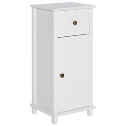 Unterschrank Home Affaire, B:34cm H:75cm T:30cm, wei&szlig;, Massivholz, Badezimmer, Schr&auml;nke, "Vili", Breite 34 cm, Badezimmerschrank aus Massivholz,