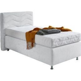 Boxspringbett, B:135cm L:210cm, wei&szlig;, Westfalia Schlafkomfort, Bezug Bett: Microvelours (100% Polyester) oder Feinstruktur (100% Polyester);Bezug