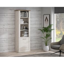 B&uuml;cherregal FORTE, B:71,2cm H:212cm T:41,3cm, wei&szlig;, FSC-zertifizierter Holzwerkstoff, Wohnzimmer, Regale, "Duro", H&ouml;he 212 cm, Aktenregal mit T&uuml;r, im