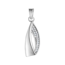 Vivance Damen Kettenanh&auml;nger "925-Sterling Silber rhodiniert Zirkonia", one-size, Silber 925 (Sterlingsilber), 2,1 g, wei&szlig;, Silber 925