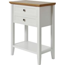 Konsolentisch Jahnke, B:60cm H:78cm T:34cm, weiß, Flur, Tische, "CLASSIC CONSOLE 60", Konsolentisch, Beistelltisch, 2 Schubladen und 1 Ablage,