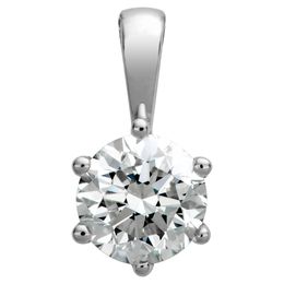 OROLINO Damen Kettenanh&auml;nger "Gold 750 mit nat&uuml;rlichem Brillant 1,00ct.", one-size, 1 SI = kleine Einschl&uuml;sse, Gold, 1,2 g, wei&szlig;, Gold,