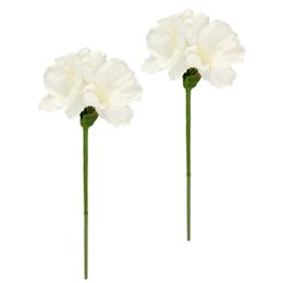 Kunstblume I.GE.A., B:16cm H:60cm L:12cm, weiß, Polyester, Kunstpflanzen, "Amaryllis 2er Set", 60cm Blumen Zweig Dekozweig Weihnachtsdeko