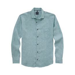 OLYMP Herren Leinenhemd "OLYMP Hemd Casual - Leinen", gr&uuml;n, Gr. XL, Obermaterial: 100% Leinen, Hemden
