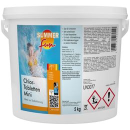 Chlortabletten summer fun, weiß, Wasserpflegemittel, "Chlor-Mini-Tabletten", 5 kg
