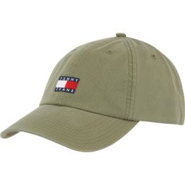Tommy Jeans Herren Baseball Cap "TJM HERITAGE CAP", grün, unifarben, Web, Baumwolle, Caps, mit großer Logostickerei
