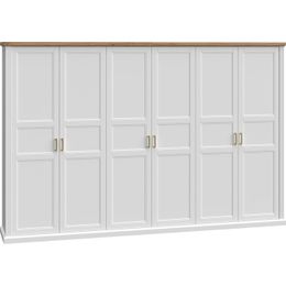 Kleiderschrank Home Affaire, B:346cm H:227cm T:59cm, weiß, MDF, Spanplatte, Kinderzimmer, Schränke, "Tara", lackiert mit wasserbasiertem UV-Lack, in