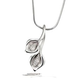 Goldmaid Damen Kette mit Anhänger "925 Sterling Silber Gebürstet Zirkonia weiß", 45cm, Silber 925 (Sterlingsilber), L: 45, weiß, Silber 925