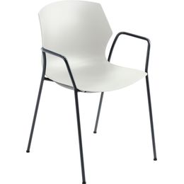 mayer Sitzmöbel Besucherstuhl MAYER SITZMÖBEL, B:55cm H:81cm T:53cm, weiß, Kunststoff, Büro, Stühle, "2510", stapelbar bis 6 Stück