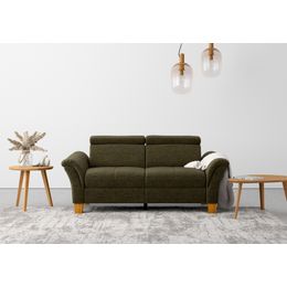 2,5-Sitzer Home Affaire, B:185cm H:84cm T:93cm, grün, 100% Polyester, Sofas, "Lindgren", wahlweise mit TV-Funktion, links oder beidseitig,