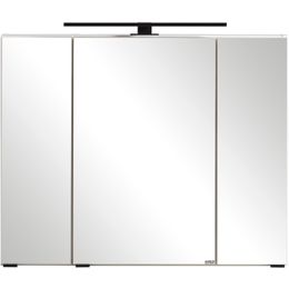 Spiegelschrank Welltime, B:80cm H:64cm T:20cm, wei&szlig;, Holzwerkstoff, Badezimmer, Schr&auml;nke, "Lana", Badm&ouml;bel, 80 cm breit