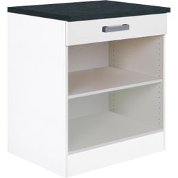 Unterschrank Optifit, B:60cm H:84,8cm T:60cm, weiß, Küche, Schränke, "Elm", Breite 60 cm