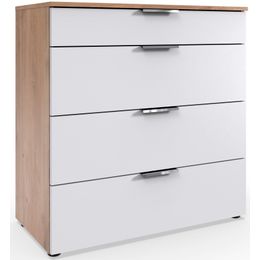 Schubkastenkommode wimex, B:81cm H:84cm T:41cm, weiß, Spanplatte, Sideboards, "Level by fresh to go", 4 Schubladen mit soft-close Funktion, 81cm