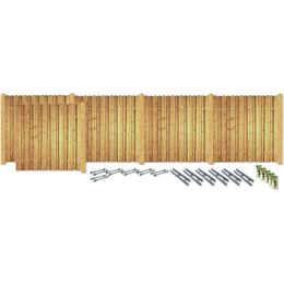 Konifera Sichtschutzelement "DAYTONA", H/L: 180cm x 9,54m, Pfosten: 6 Stk., gr&uuml;n, Garten, Zaunelemente, Massiv und sehr stabil, verschiedene L&auml;ngen