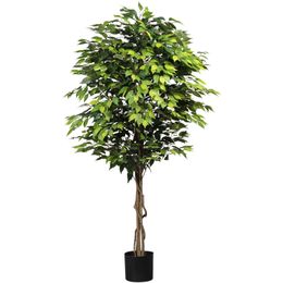 Kunstpflanze Creativ green, B:108cm H:180cm, grün, Kunststoff, Polyester, Badezimmer, Kunstpflanzen, "Ficus Benjamini"