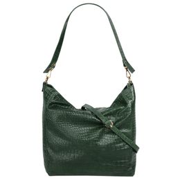 Samantha Look Damen Shopper, grün, Leder, Reptilienprägung, Taschen, echt Leder, Made in Italy