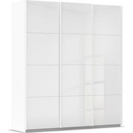 Schwebetürenschrank Rauch, B:203cm H:229cm T:62cm, weiß, Holzwerkstoff, Schränke, "Kleiderschrank Schrank Garderobe AGORDO mit Glasfront",