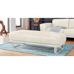 Hocker W.Schillig, B:141cm H:42cm T:61cm, wei&szlig;, Garten, Hocker, "montanaa", mit Metallkufen in Chrom gl&auml;nzend, Breite 141 cm