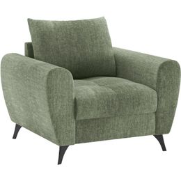 Sessel MR. COUCH, B:96cm H:71cm T:90cm, grün, Dolce (100% Polyester), Wohnzimmer, Sessel, "Blackburn II", Passend zu der Garnitur, wahlweise mit