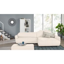 Ecksofa, B:298cm H:91cm T:164cm, weiß, CREATION BY ROLF BENZ, Luxus-Microfaser (100% Polyester), Wohnzimmer, Sofas, "CR.480, Designecksofa, L-Form",
