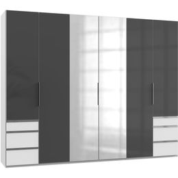 Kleiderschrank wimex, B:300cm H:236cm T:58cm, weiß, Schlafzimmer, Schränke, "Level by fresh to go", mit Glas-und Spiegeltüren