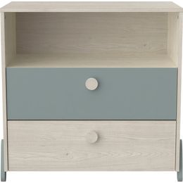 Kommode Demeyere Group, B:73cm H:73,9cm T:39,6cm, grün, Spanplatte, Sideboards, "Ilian", modernes Design fürs Kinderzimmer