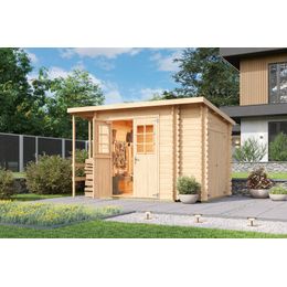 Gartenhaus Nordic Holz, beige, Holz, Gartenhäuser, "Vilano 3", mit 3 getrennten Bereiche