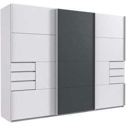 Schwebetürenschrank wimex, B:270cm H:208cm T:64cm, weiß, Spanplatte, Schränke, "Saigon, mit kompletter Innenausstattung, Made in Germany",