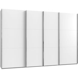 Schwebet&uuml;renschrank wimex, B:350cm H:236cm T:65cm, wei&szlig;, Schr&auml;nke, "Level by fresh to go", mit Synchron&ouml;ffnung