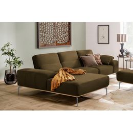 Ecksofa W.Schillig, B:299cm H:88cm T:178cm, grün, Longlife Xtra-Leder Z73: Naturwalkleder der Luxusklasse aus den erlesensten Rohhäuten. Hautstärke