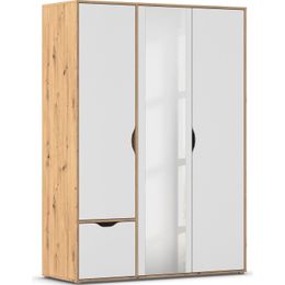 Drehtürenschrank Rauch, B:140cm H:194cm T:53cm, weiß, Holzwerkstoff, Schränke, "Kleiderschrank Schrank Garderobe Wäscheschrank NARAI mit Schubladen",