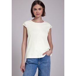 Damen T-Shirt, weiß, Gr. 46, STREET ONE STUDIO, unifarben, Web, 50% Modal, 50% Baumwolle, Shirts, im soften Baumwoll-Mix
