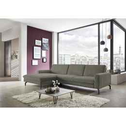 Ecksofa DIE PLANBAR, B:302cm H:87cm T:178cm, grün, 100% Polyester, Wohnzimmer, Sofas, "MP-IN20110 L-Form mit Kaltschaum-Polsterung", optional mit