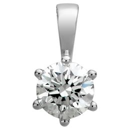 OROLINO Damen Kettenanh&auml;nger "Gold 750 mit nat&uuml;rlichem Brillant 0,50 ct.", one-size, 0,5 SI = kleine Einschl&uuml;sse, Gold, 0,8 g, wei&szlig;, Gold,