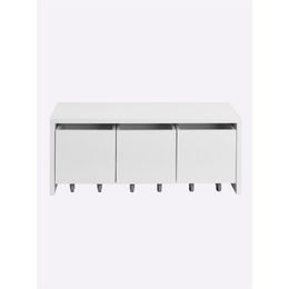 Bank HEINE HOME, B:100cm H:40cm T:40cm, wei&szlig;, Holz, Spanplatte, Garten, Sitzb&auml;nke