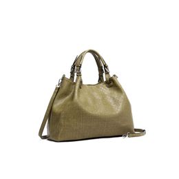 Damen Shopper "Flecht", Collezione Alessandro, grün, Polyurethan (PU), Taschen, aus softem Material
