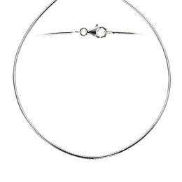 Vivance Damen Collierkettchen "925/- Sterling Silber rhodiniert", 38cm, Silber 925 (Sterlingsilber), L: 38 B: 1,2mm, weiß, Silber 925