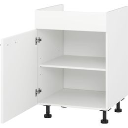 Herdumbauschrank KOCHSTATION, B:60cm H:75cm T:56cm, wei&szlig;, Schr&auml;nke, ""KS-Scafa"", Breite 60 cm, mit T&uuml;r, wahlweise T&uuml;ranschlag rechts oder links