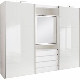 Schwebetürenschrank wimex, B:300cm H:236cm T:65cm, weiß, Schränke, "Magic by fresh to go", mit drehbarer Spiegeltür